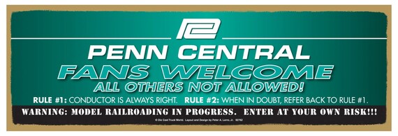 Penn Central Railroad Logo fans Welcome Wood | Etsy