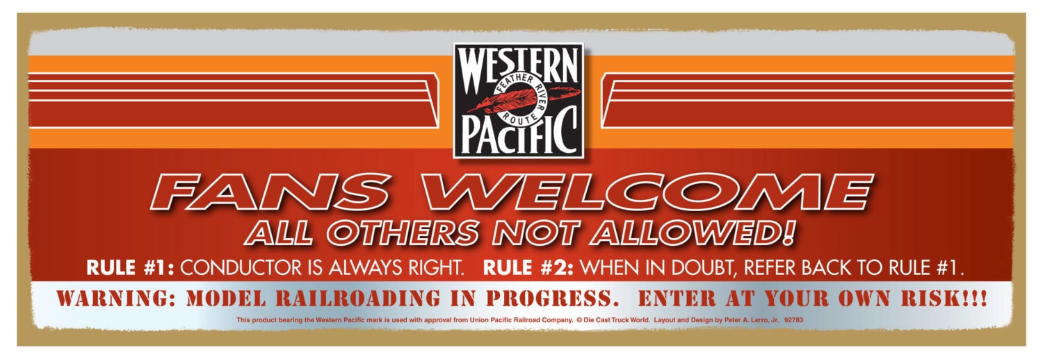 Western Pacific Railroad Logo "fans Welcome" Wood Plaque / Sign / Man ...