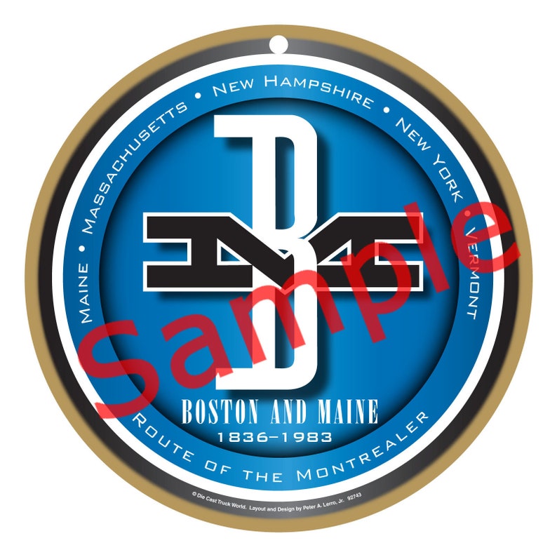 Boston & Maine Railroad Logo Wood Plaque / Sign - Etsy