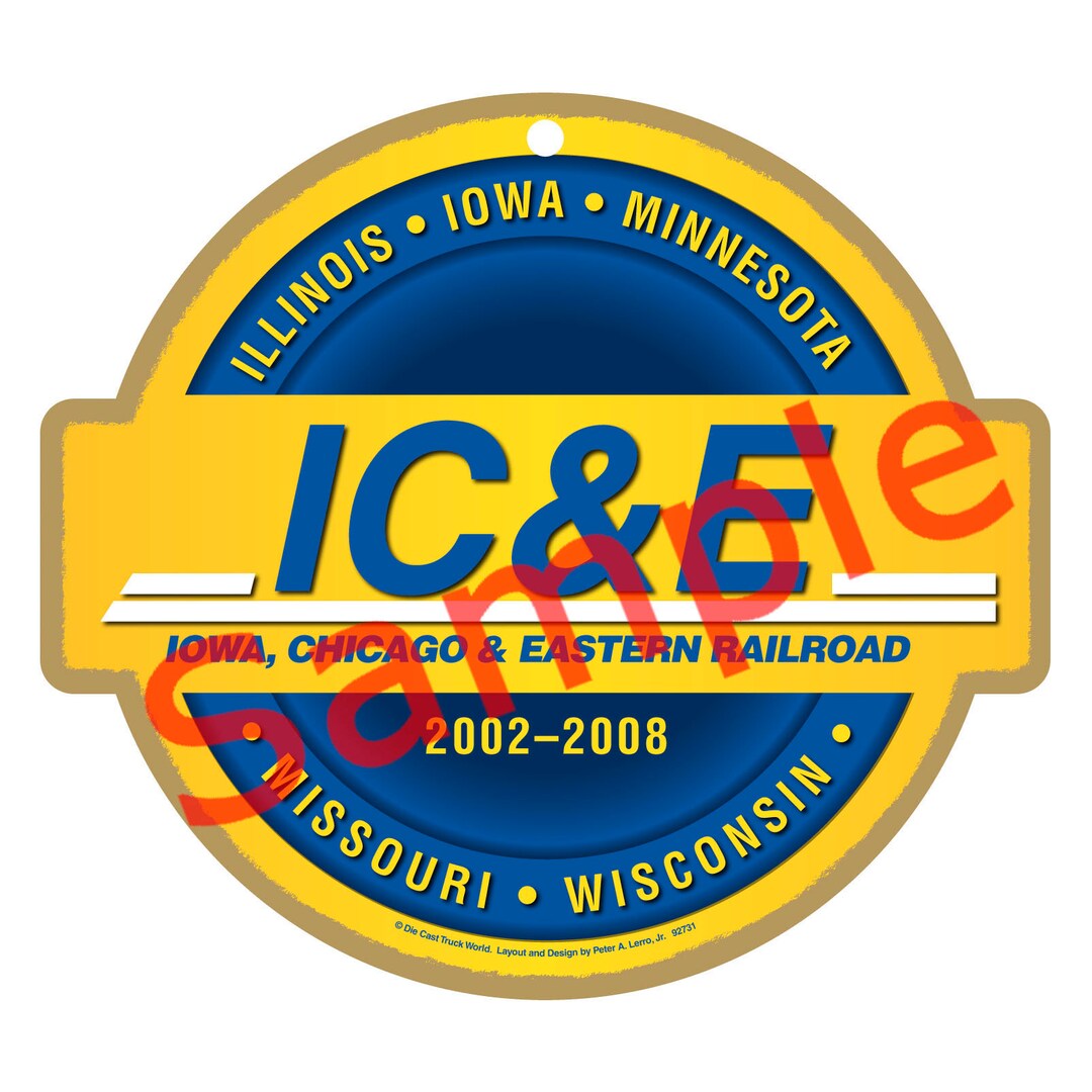 Iowa, Chicago, & Eastern Railroad (ICE) Logo Wood Plaque / Sign - Etsy