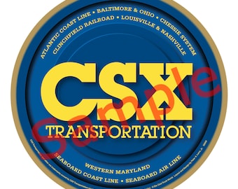 CSX Railroad Logo Wood Plaque / Sign | Etsy
