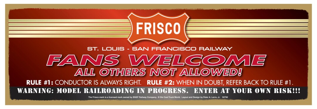 Frisco Railroad Logo "fans Welcome" Wood Plaque / Sign / Man Cave - Etsy