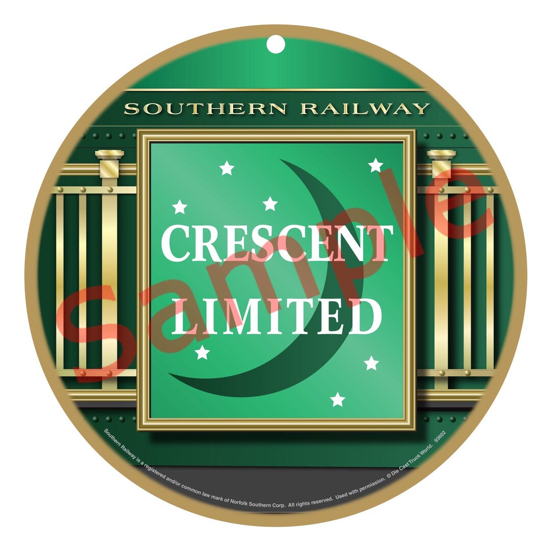 Southern Railway-the Crescent Limited Drum Head Logo Wood Plaque / Sign ...