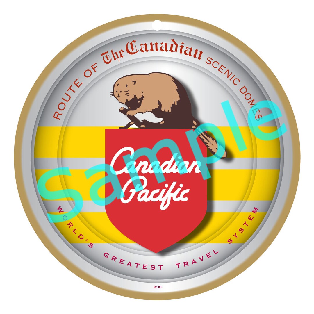 Canadian Pacific (beaver / Shield) Railroad Logo Wood Plaque / Sign - Etsy