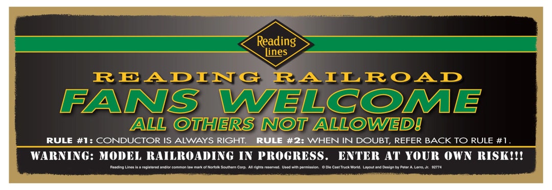 Reading Railroad Logo "fans Welcome" Wood Plaque / Sign / Man Cave - Etsy