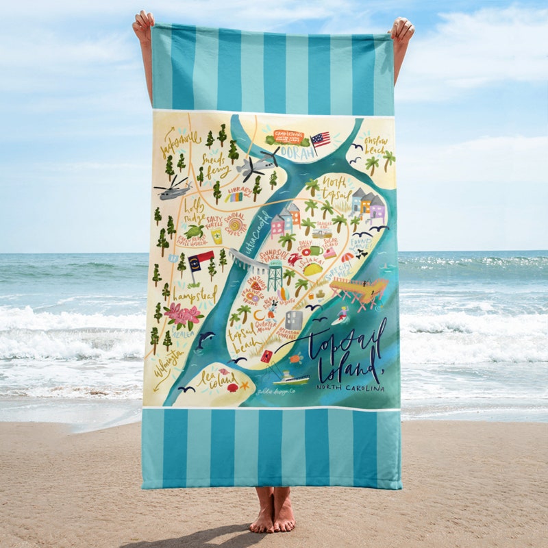 Map Tea Towel - Etsy
