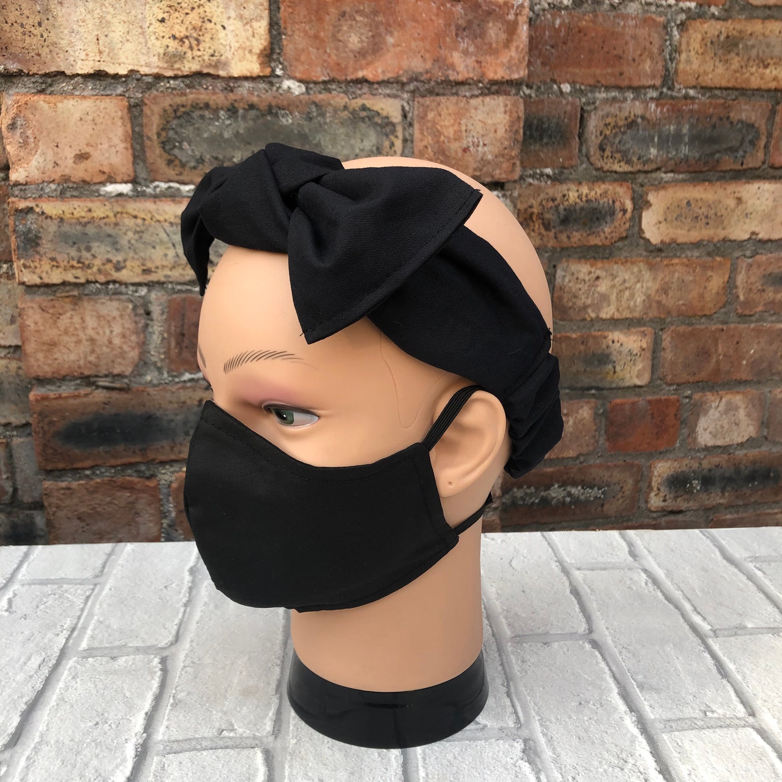 Black Face Mask Fabric Face Mask Face Covering Washable Etsy