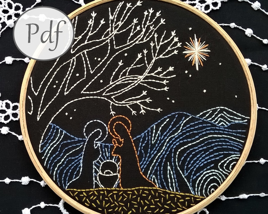 Christmas Embroidery Pattern Pdf , Nativity Pattern Digital Download ...