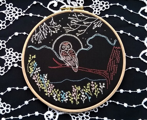 Doll & Model Making Night Owl halloween Little Owl Embroidery PDF Owl ...