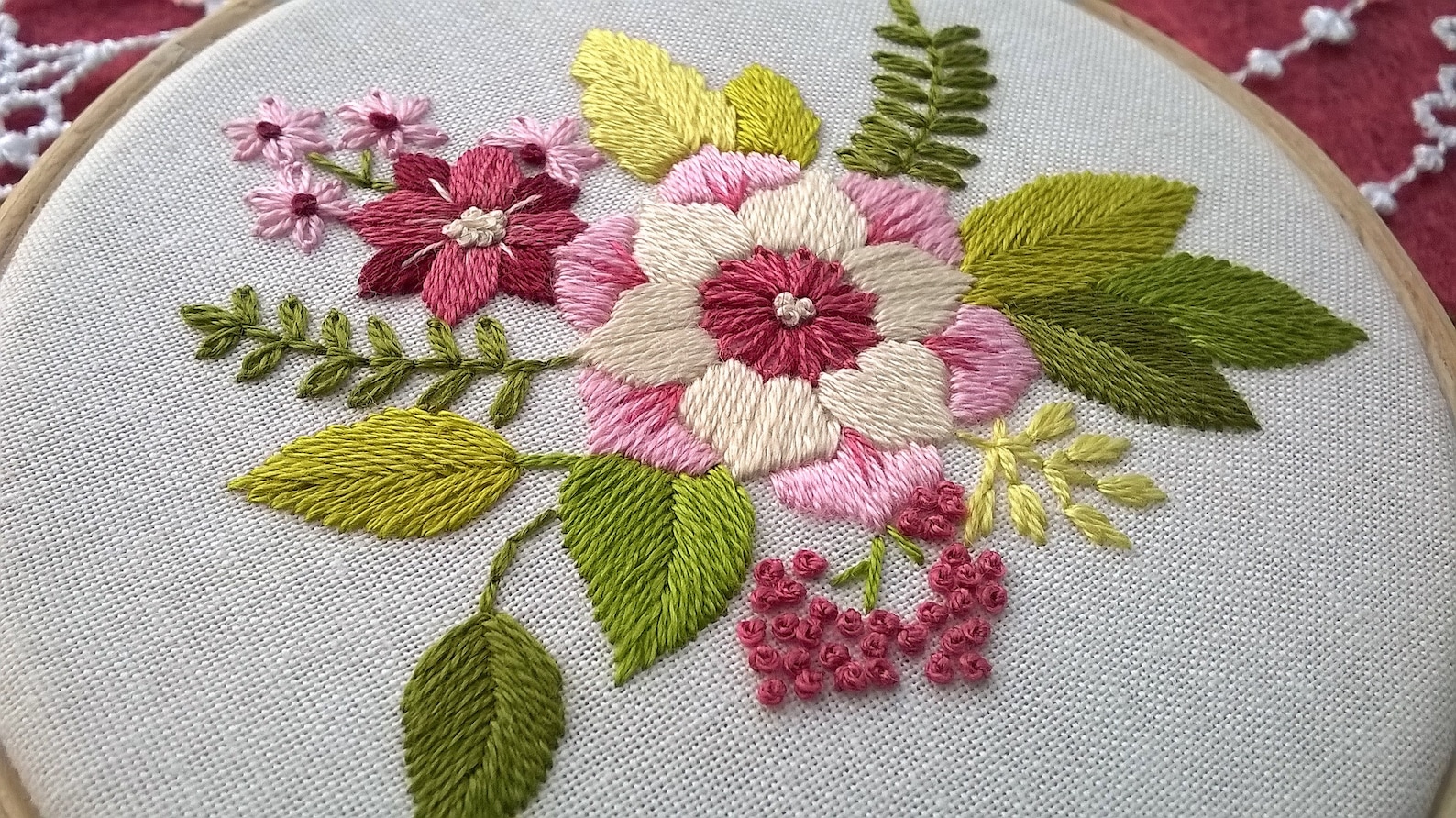 Hand Embroidery Pattern Pdf - Flowers Embroidery Design - Embroidery ...