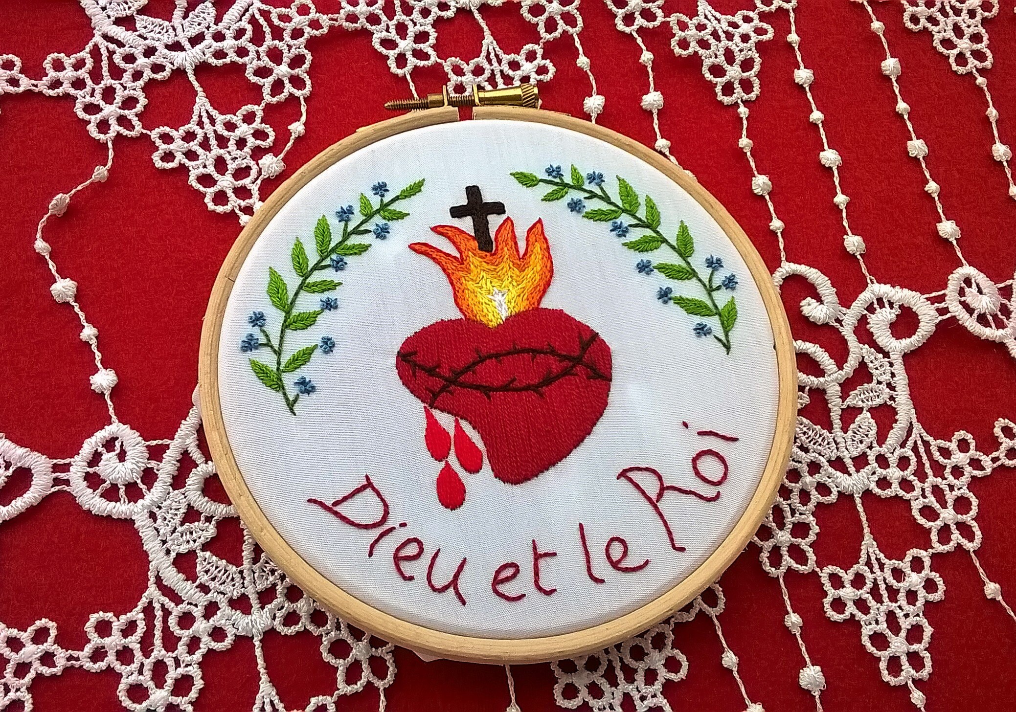 Digital Pdf Pattern Dieu Et Le Roi Vendee's Heart Hand - Etsy