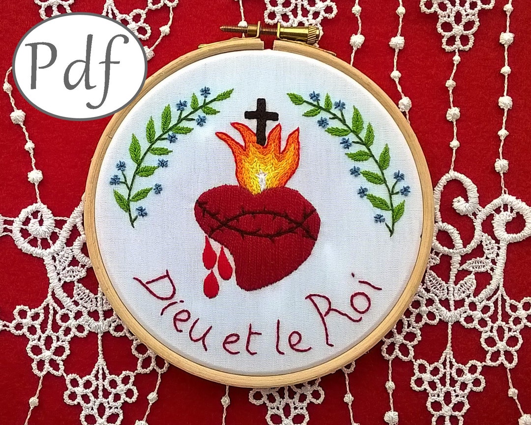 Digital Pdf Pattern Dieu Et Le Roi - Vendee's Heart Hand Embroidery ...