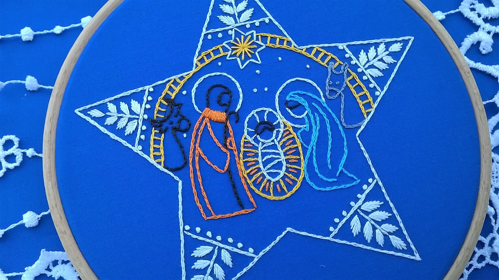 Christmas Embroidery Pattern Pdf , Nativity Pattern Digital Download ...