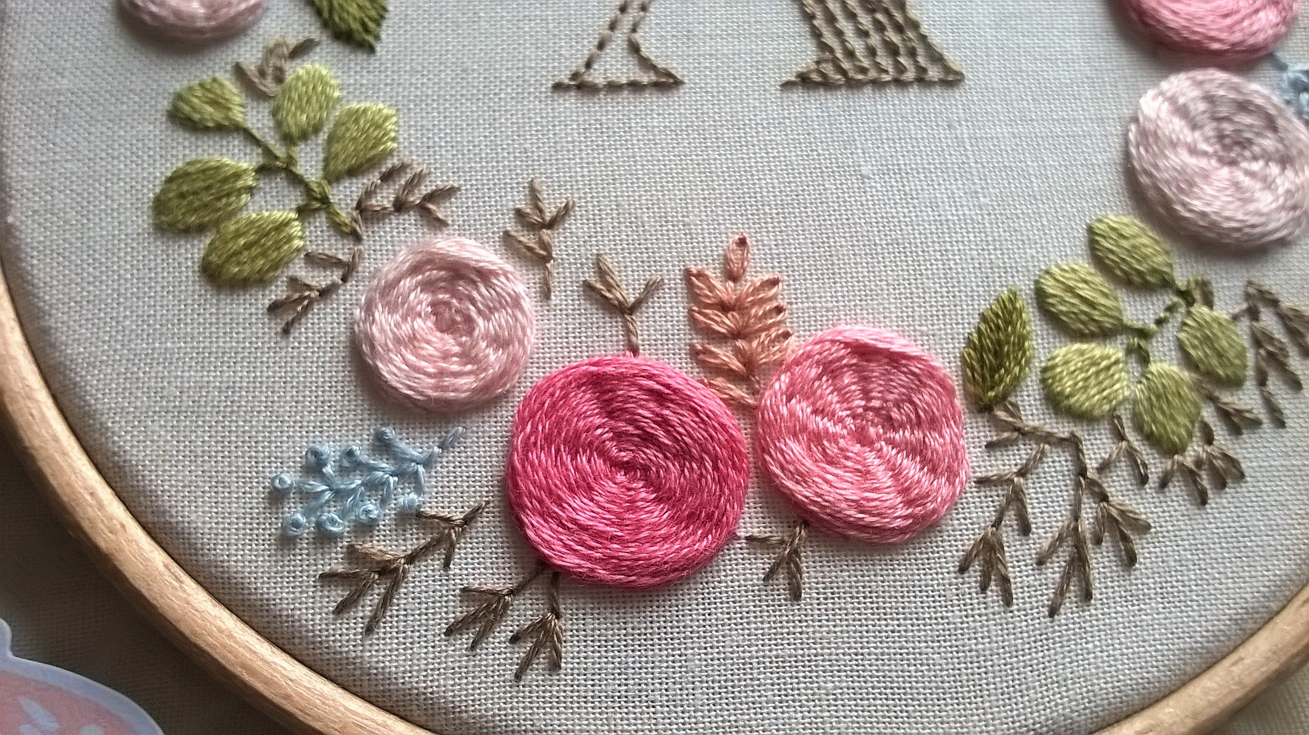 Initial Embroidery Pattern Pdf : Monogram With Floral Wreath | Etsy