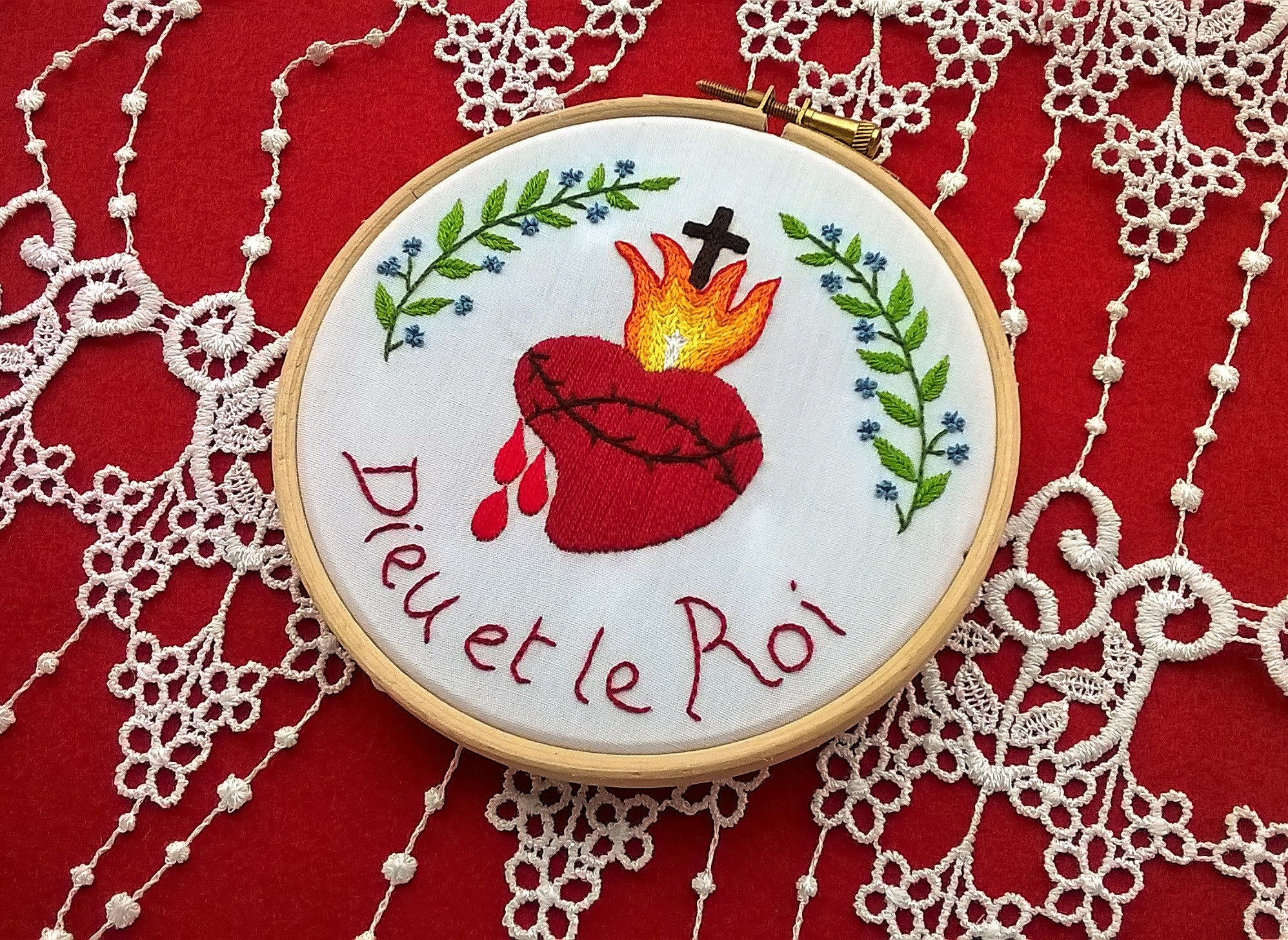 Digital Pdf Pattern Dieu Et Le Roi Vendee's Heart Hand - Etsy