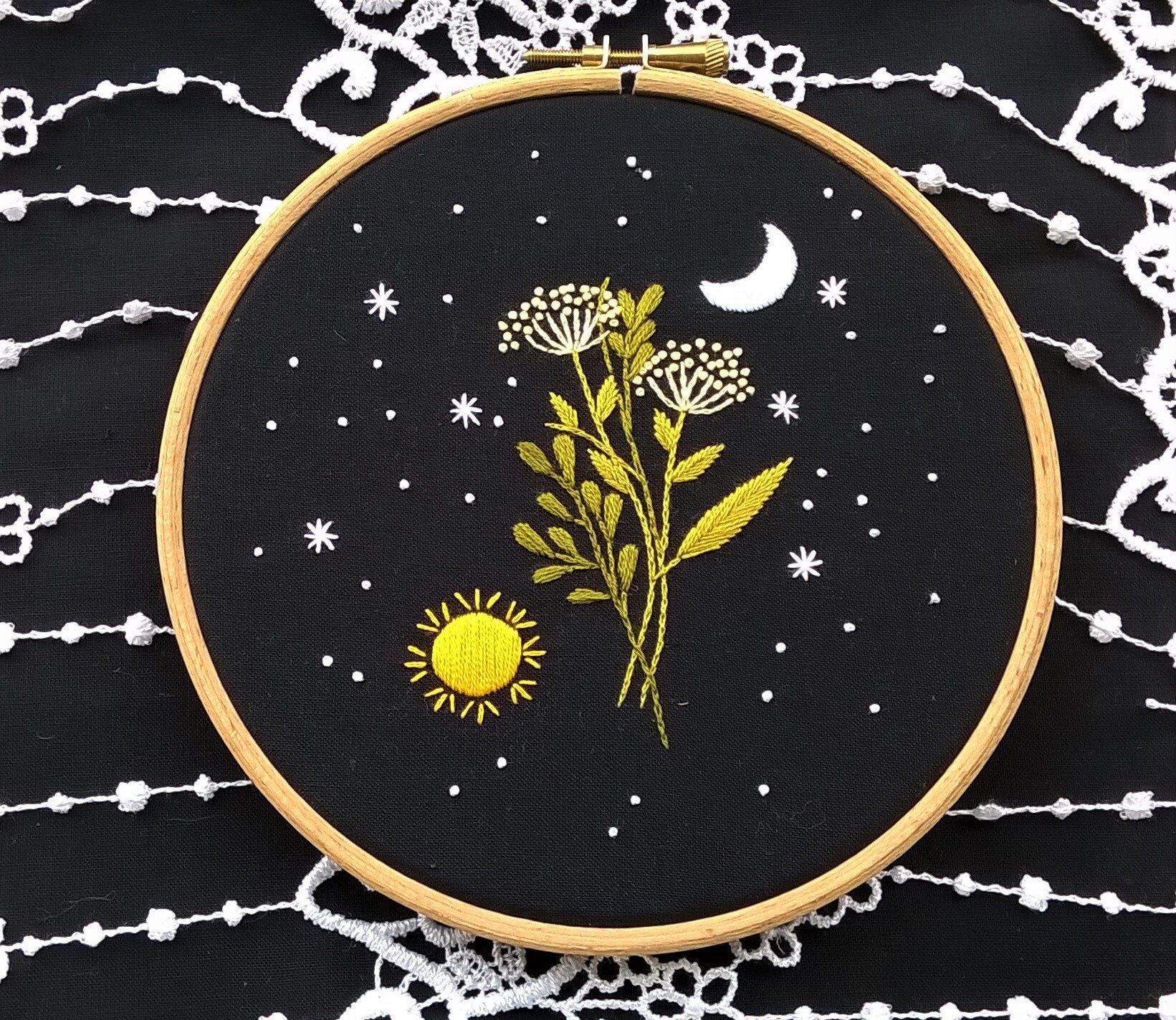 Hand Embroidery Pattern Pdf Cosmos and Wild Flowers Modern - Etsy