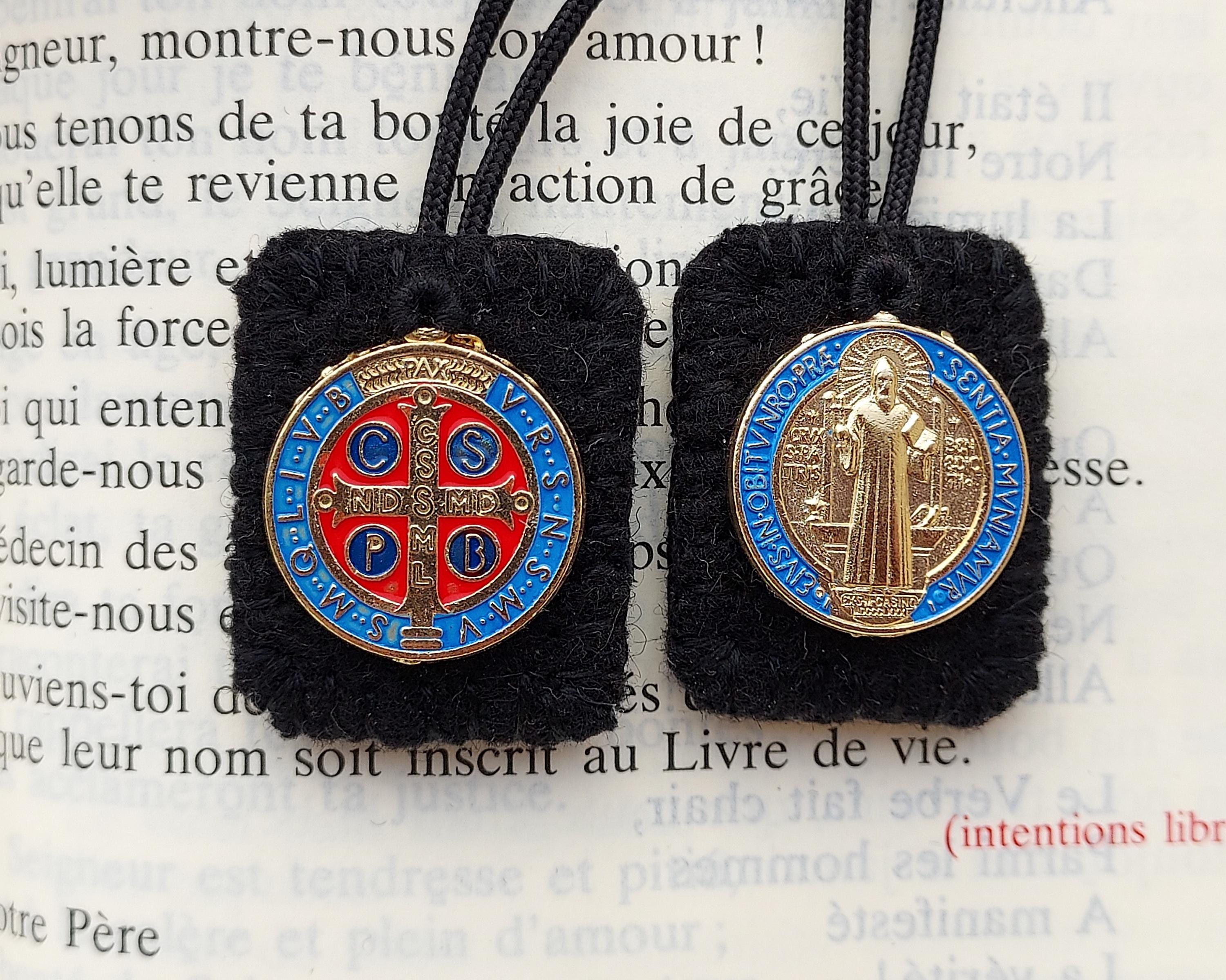 Small St Benedict Scapular With Saint Benedict Medal by Fileuse D ...