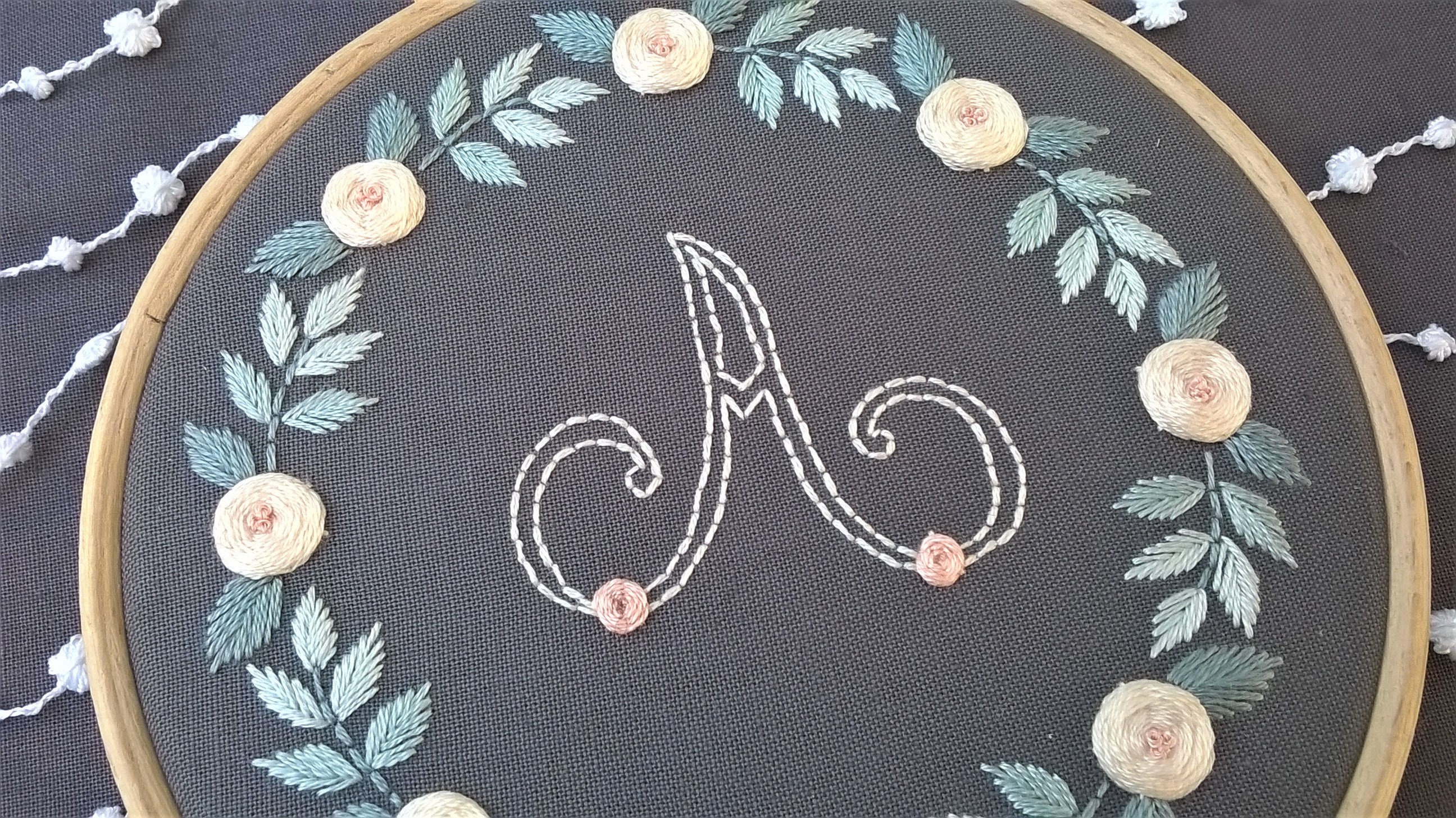 Hand Embroidery Initial PDF Embroidery Fonts : 26 Monograms | Etsy