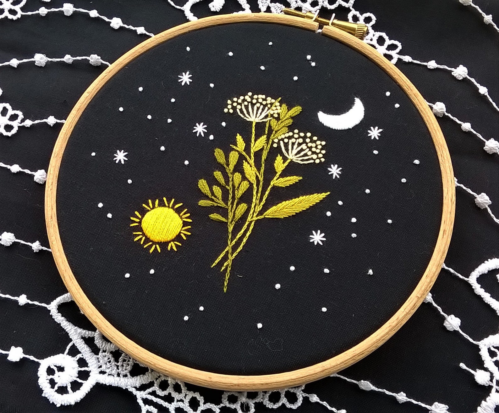 Hand Embroidery Pattern Pdf Cosmos and Wild Flowers Modern Embroidery ...