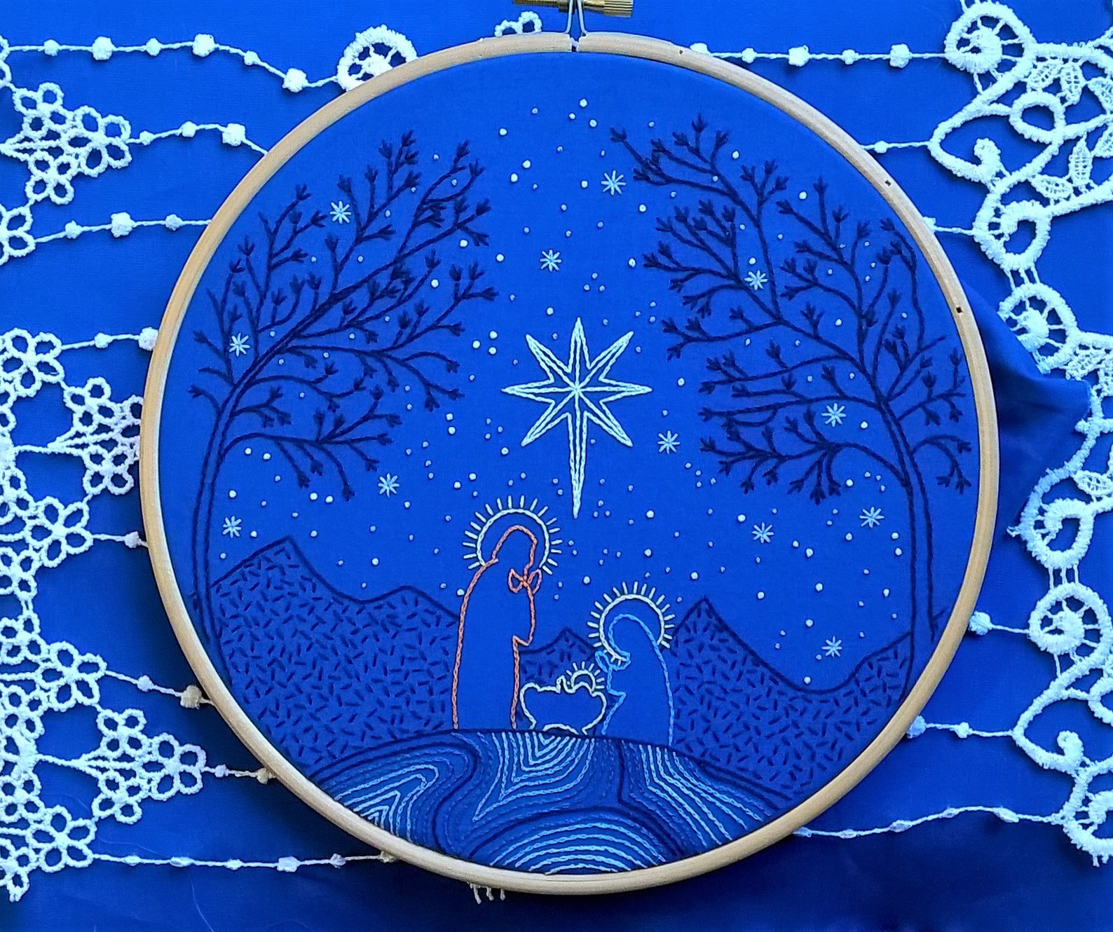 PDF Embroidery Pattern Christmas Hand Embroidery Nativity | Etsy