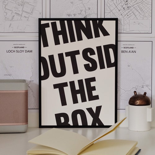 Think Outside the Box Print Printable Wall Art Print Digital - Etsy