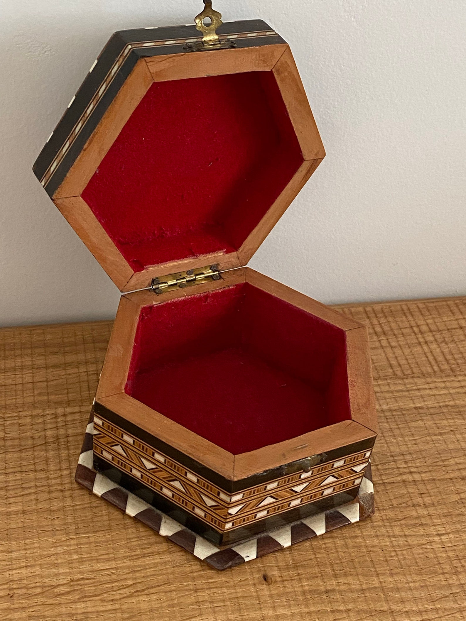 Vintage Wooden Jewellery Box With Intricate Inlay Decorative | Etsy UK