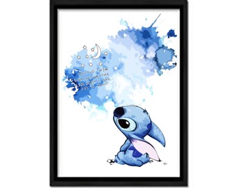 Stitch poster | Etsy
