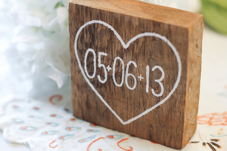 Date With Small Heart / Anniversary, Birth Record, Wedding Reclaimed ...