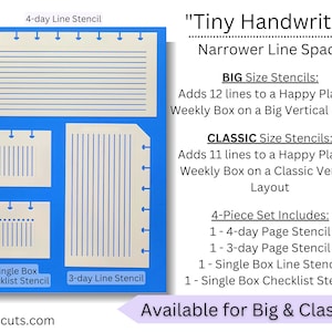 Happy Planner Stencil 4-piece Set: Line & Checklist, Big or Classic - Etsy