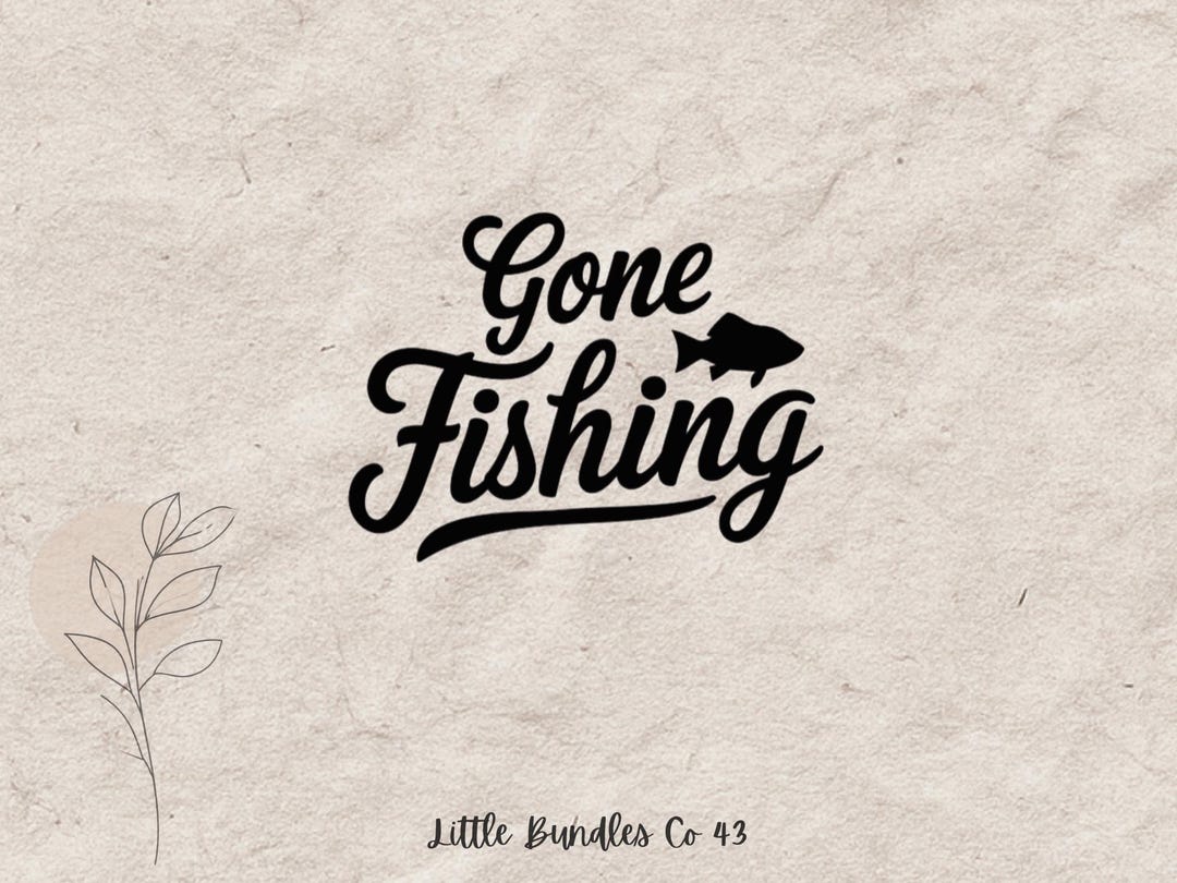 Gone Fishing Vinyl Decal | Fisherman Car Window Sticker - Etsy