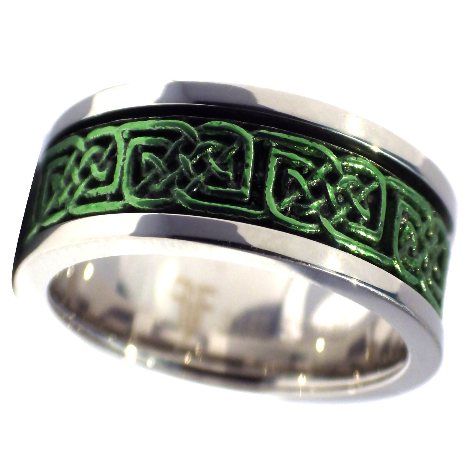 Green Celtic Spinner Ring Womens Mens Viking Norse Handfasting - Etsy
