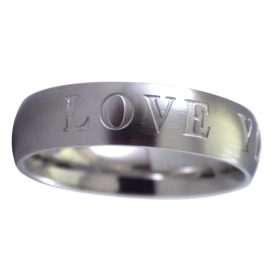 Promise Ring Love You Forever Anniversary Rings Mens Womens Wedding ...