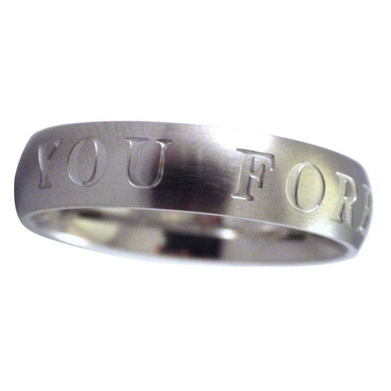 Promise Ring Love You Forever Anniversary Rings Mens Womens - Etsy