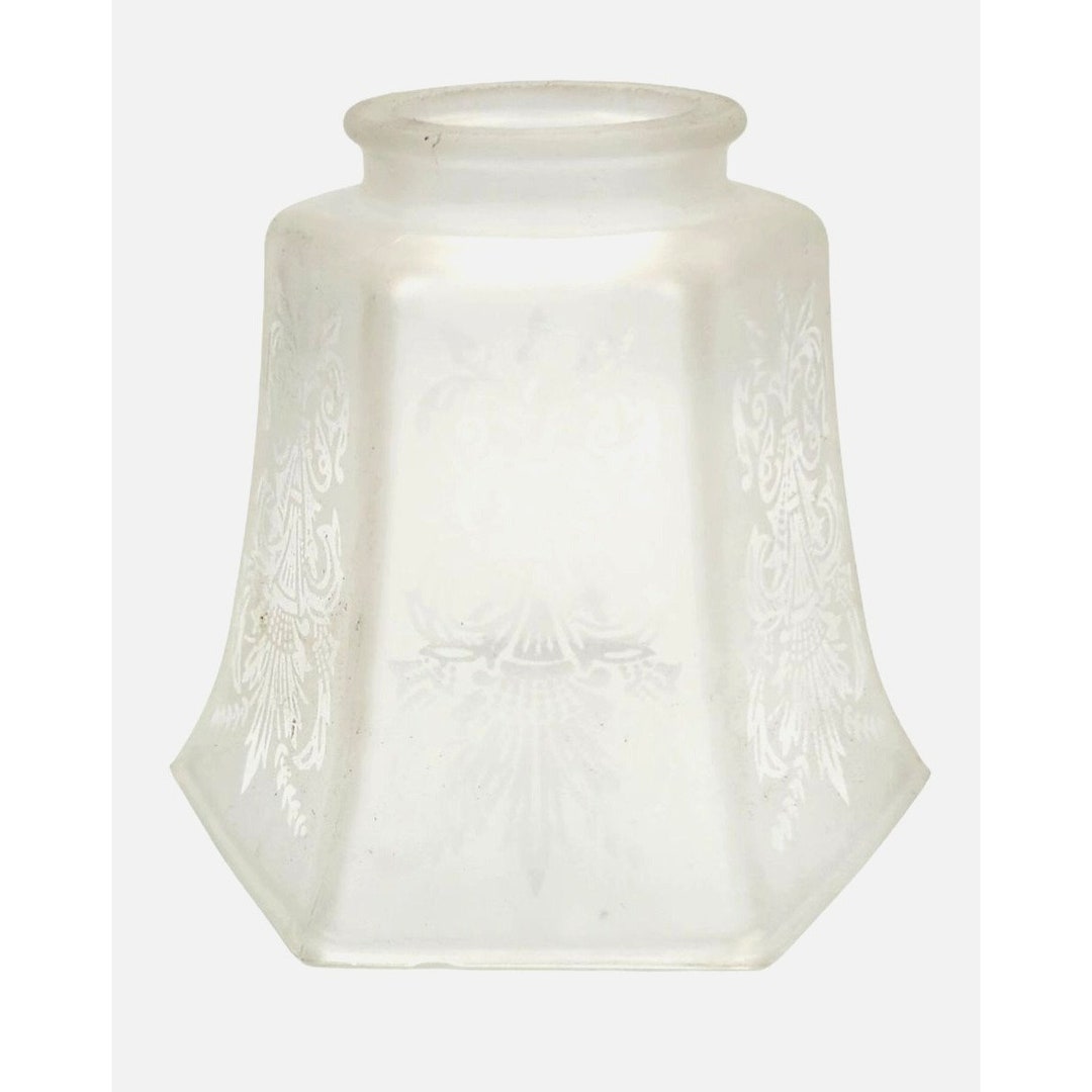 Vintage Satin Glass Ruffled Lamp Shade Replacement Light Shade Sconce ...