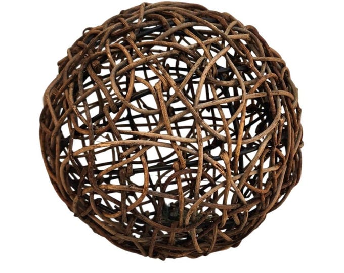 Decorative Woven Rattan 8 Inch Sphere Ball for Home Décor or Craft ...