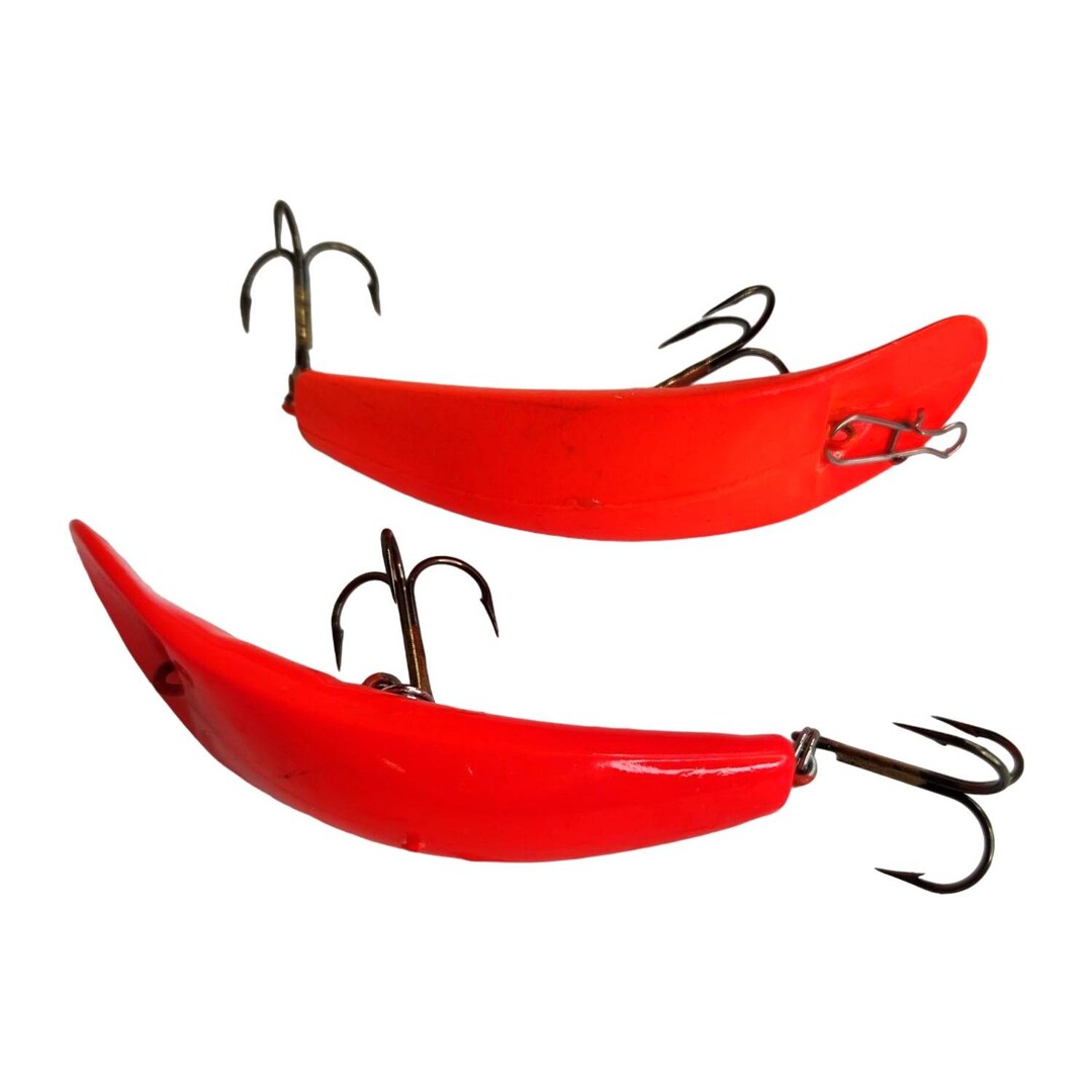 Luhr-jensen Kwikfish K14 Fishing Lures (lot of 2): Red & Orange, USA ...