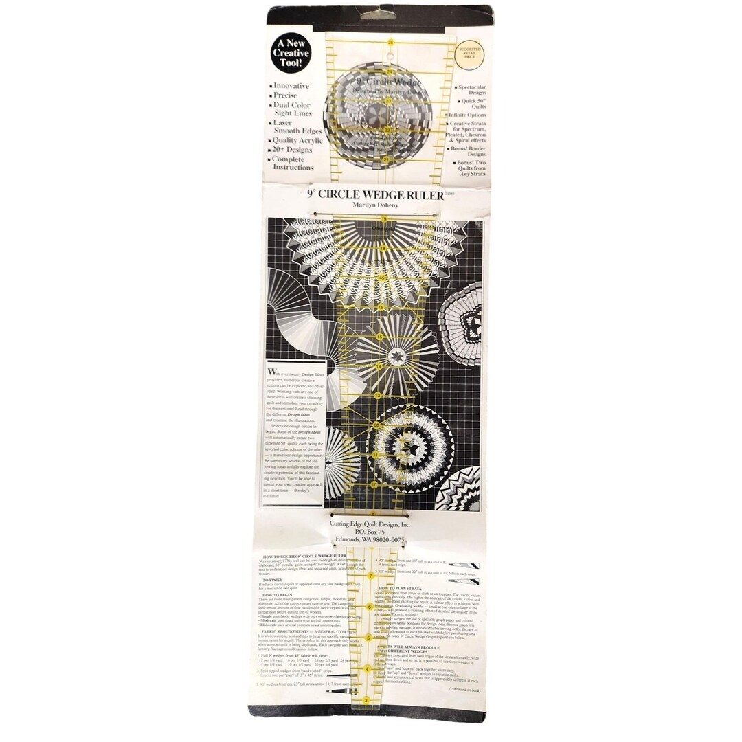 Marilyn Doheny 9 Circle Wedge Ruler for Quilting & Sewing - Etsy