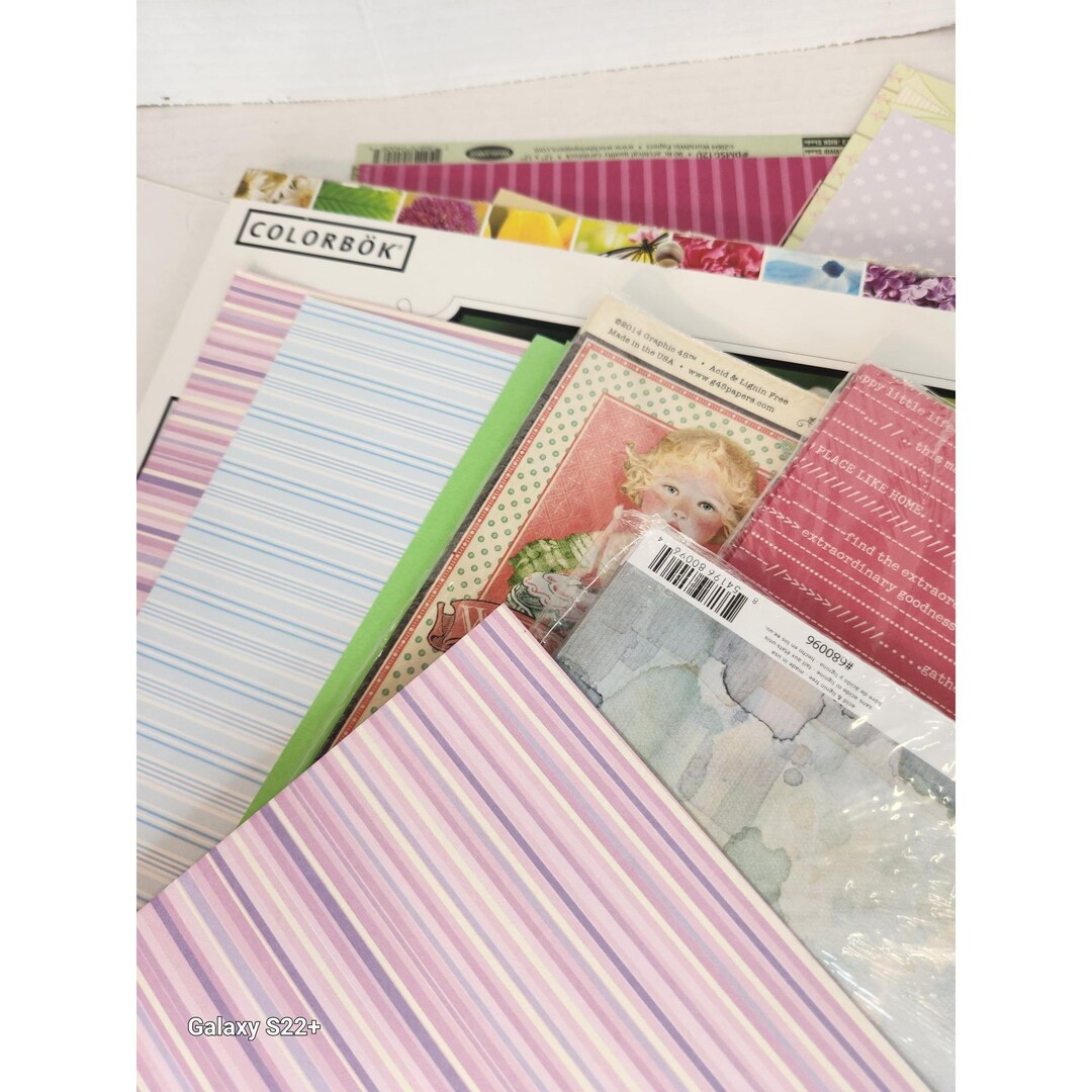 Assorted Scrapbook Paper Lot 12 by 12 Inch Mixed Designs & Patterns ...