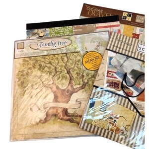 Scrappy Chic Page Making Kit & Family Tree Memory Kit With Decorative ...