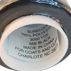 Coats Surelock Overlock Sewing Thread 3000 Yds Polyester Black & Bone ...
