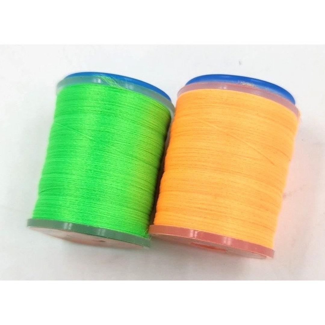 Thread Fly Fishing Line, 200D Green Orange Fly Tying, Crafting Fluorescent Nylon Set of 2 - Etsy