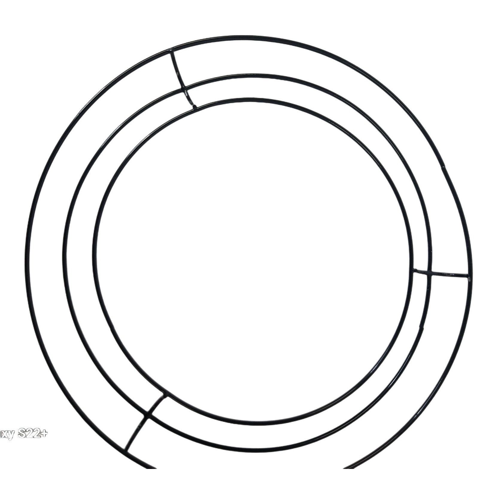 Set of 2 Black Metal Wreath Forms 8 Inch Round Wire Frame for DIY Craft ...