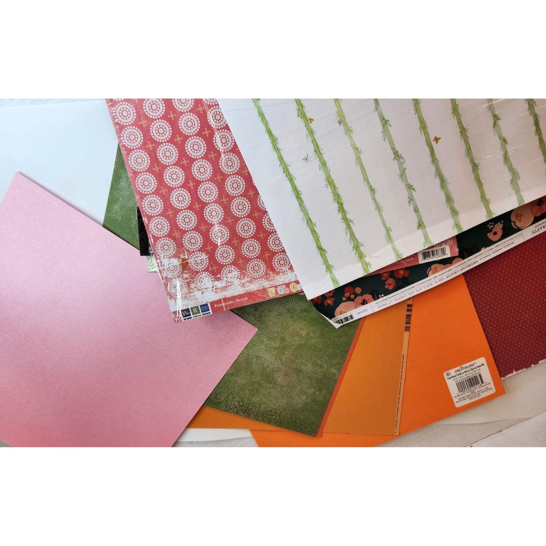 Assorted 5lbs 12x12 Scrapbook Paper & Card Stock Kit for Crafting ...