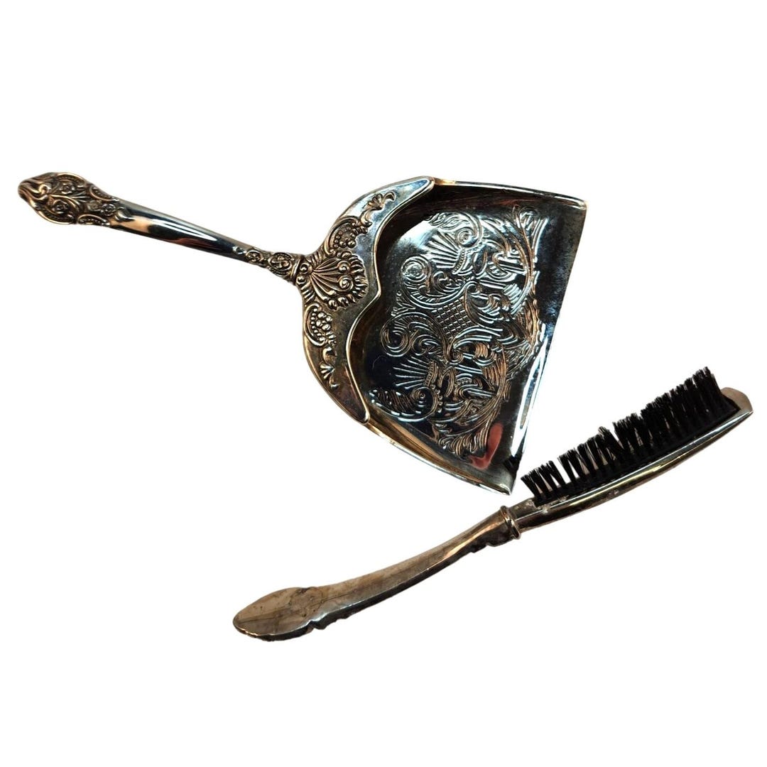 Goldfinger Silver Art Silver Plate Crumb Brush and Dustpan GSA Set ...