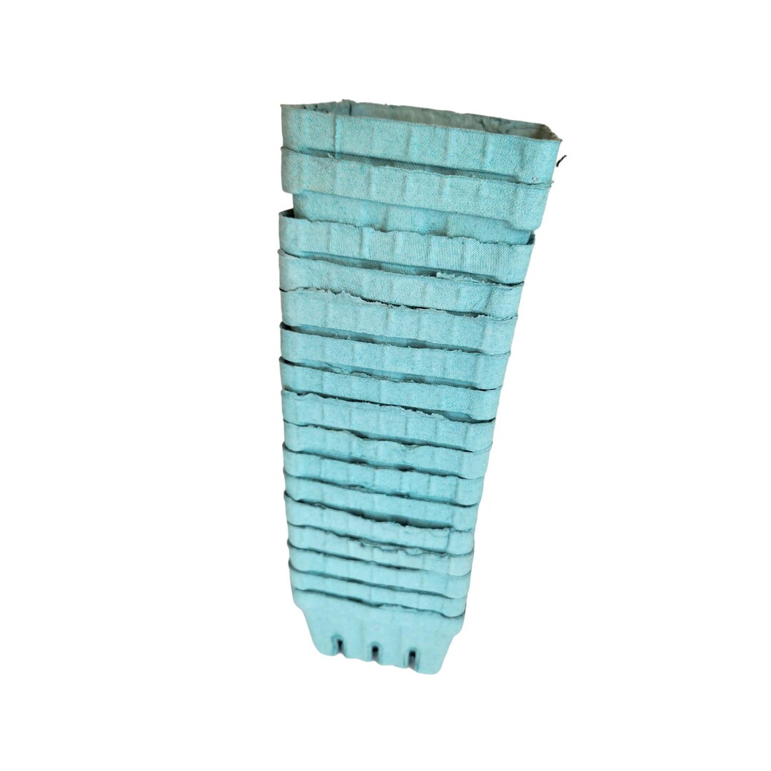 Set of 12 Recycled Cardboard Berry Baskets 1 Pint Size Blue Durable ...