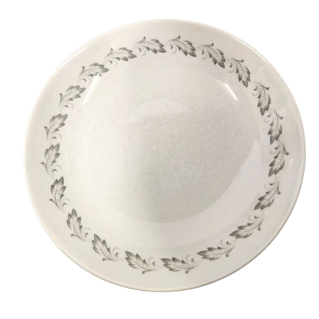 Kaysons Fine Ironstone China Bowls Dessert, Fruit Serenade Pattern Gray ...