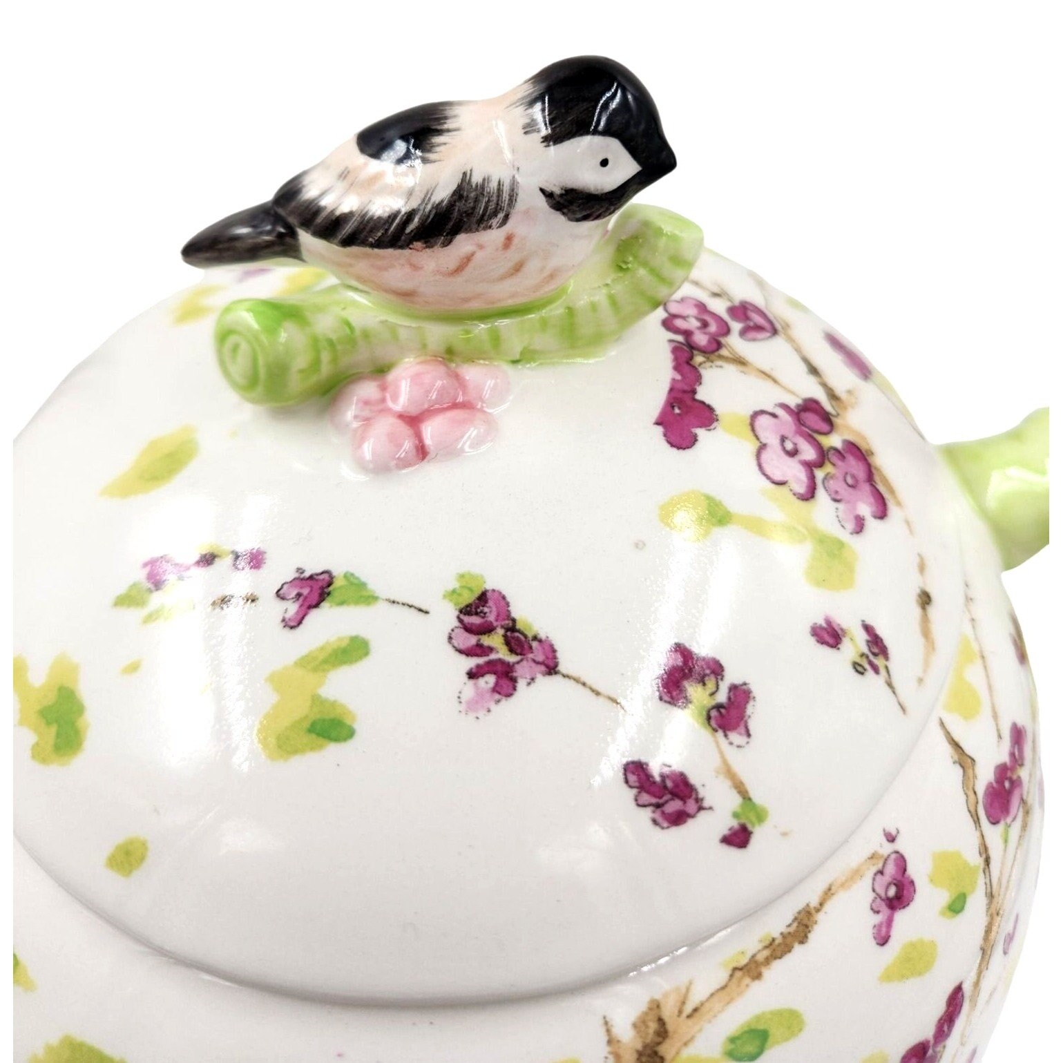 Kate Williams Global Design Connections Chickadee Bird Ceramic Teapot ...