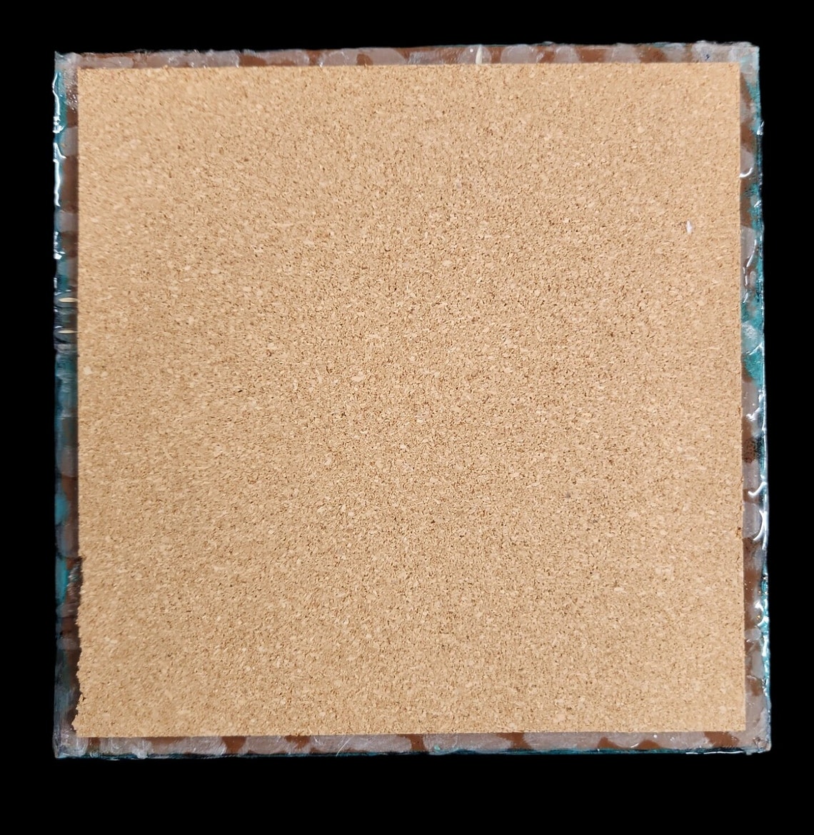 RUSTIC DEER WILDLIFE Trivet Tile, Teal Green & Brown With Copper ...