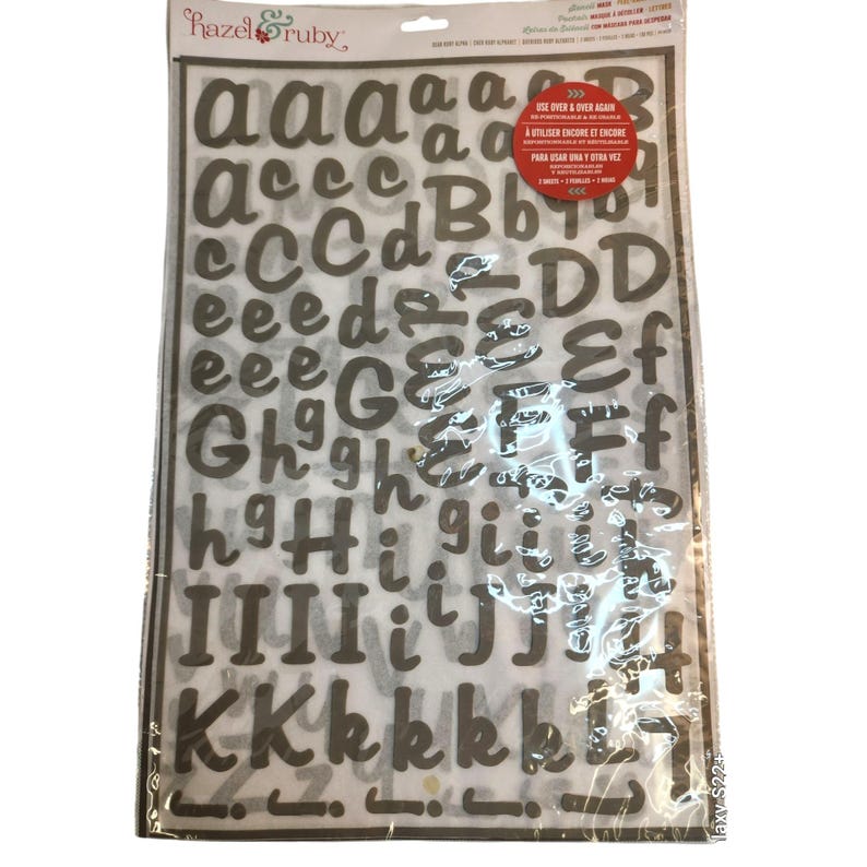 Chevron & Alphabet Stencil Set - Hazle and Ruby - DIY Crafts - Etsy