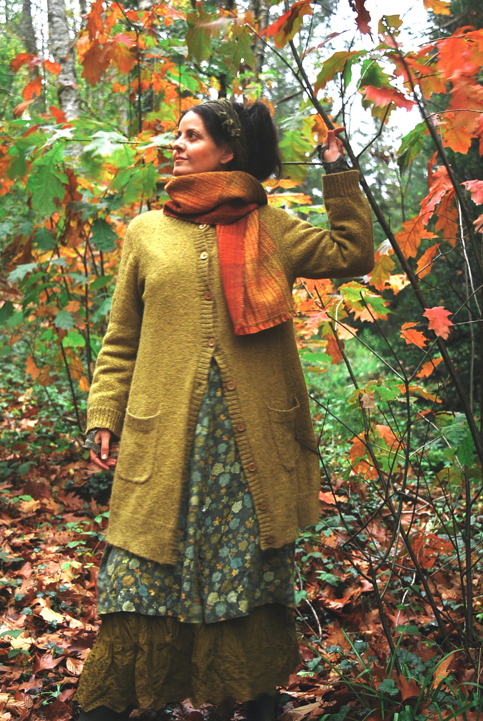 Autumn Sunburst Tartan Scarf Handwoven in Non-mulesed Merino Lambswool ...